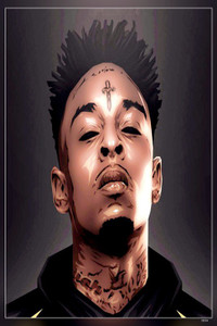 21 Savage Rapper Singer Musician Shayaa Bin Abraham-Joseph Matte Finish ...