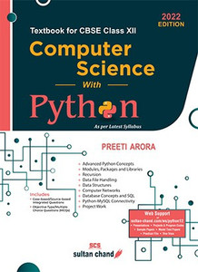 Computer Science With Python: Textbook For CBSE Class XII (2021-22 ...