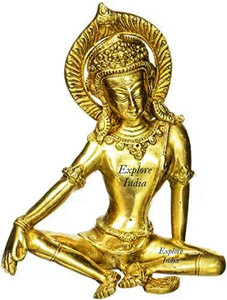 Explore india Gold Brass Indra Dev Statue Idol Showpiece Decorative ...