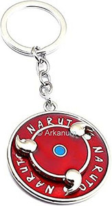 Teczest Naruto Anime-Eye Of Sharingan Spinning Rotating Metal Keychain ...