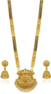 balaji fashion Alloy Gold-plated Black, Gold Jewellery Set Price in ...