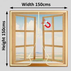 Lifekrafts Polyester Adults Washable Polyester MAGNETIC WINDOW MOSQUITO ...