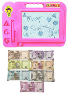 imtion 2 IN 1 ( Magic slate for Kids + 20 x 7 Nakli note Artificial ...