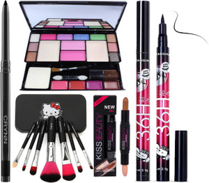 Crynn Fab Kajal & TYA 6171 Studio Makeup Kit & Kitty Set of 7 Makeup ...