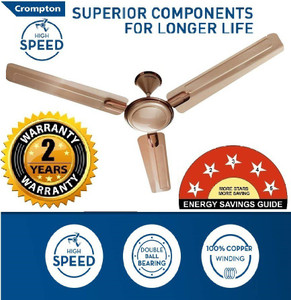 Crompton Arya Briz Prime 1200MM DECORATIVE ULTRA HIGH SPEED 100% COPPER ...