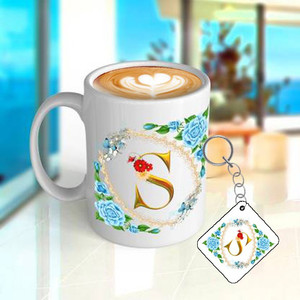 Ridhi Sidhi Design Letter S Alphabet, Ceramic Coffee Best Gift for Boy ...