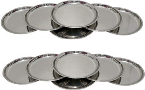 Garud Steel Stainless steel Navratri Plate, Kanjak Plate -set of 10 ...