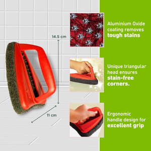 PROCLEAN Scrubber Pad With Handle (Triangle) Pack of 4 Scrub Pad Price ...
