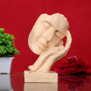 crafTycoon Human Face Sculpture Art with Hand on Face Statue Figurine ...