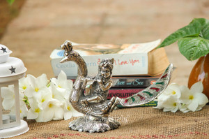 Calista Crafts Laddu Gopal on Peacock Vastu Fengshui Pooja Puja Idol ...