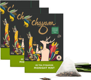CHAYAM Midnight Mint Black Tea with Chocolate and Peppermint - No Added ...