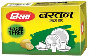 Nirma Bartan Lime Bar - 200 g Pack of 1 Unit Detergent Bar Price in ...