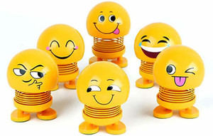 Offer99 Cute Emoji Bobble Head Doll 6 Piece Car Bouncing dashboard Toy ...