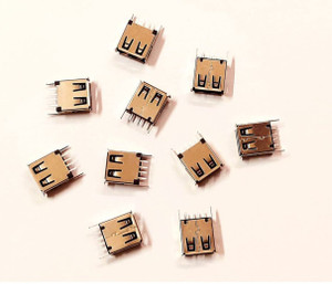 ERHIndia (Pack of 10) USB Female Socket Connector Standing Type 180 ...