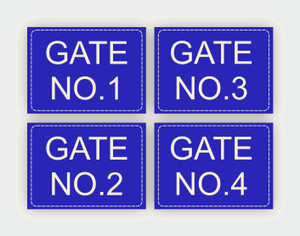 GOODPRINTZONE Gate No.1- 4, Sign Borad 5.mm thick Sunboard Size 8"X11 ...