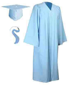 CONVOWEAR Matte Fabric Sky Blue Color Convocation Gown and Cap ...