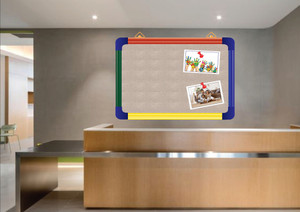 WRITING AND DISPLAY Pin-up board 2*2 feet, COMBINATION FRAME ALLUMINIUM ...