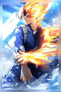 My Hero Academia Anime Hero Shoto Todoroki Matte Finish Poster Paper ...