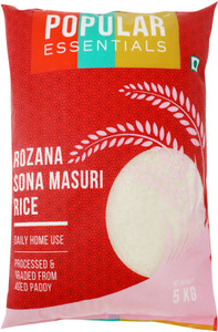 Popular Essentials Rozana Sona Masoori Rice (Medium Grain, Raw) Price ...