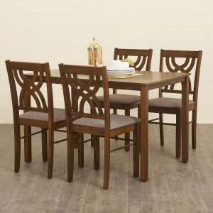 Home Centre Quadro Solid Wood 4 Seater Dining Table Price in India ...