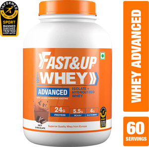 FAST&UP Whey Advanced with Isolate & Hydrolyzed Protein Blend, Informed ...