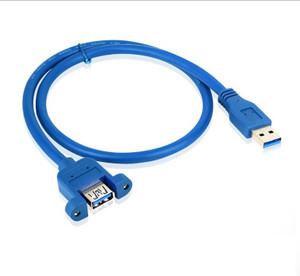 LipiWorld Patch Cable 0.3 m Panel Mount USB Extension Cable USB 3.0 ...