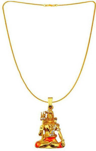 oyssta Shiv Gold chain With Trishul, Shiv Shakti Kavach Gold-plated ...