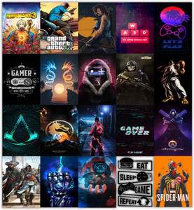 pack of 20 gaming wall poster games poster for room|A4 Size 11.9x8.3 ...