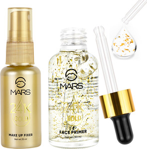 MARS 24K GOLD FACE PRIMER & 2 IN 1 MAKE UP FIXER SET Primer - 65 ml ...