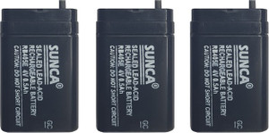 Sunca 4 Volt, 500 mAh Rechargeable Lead Acid Sealed Piece 3 Gel Solar ...