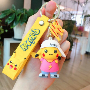 Blue Aura Pikachu Pokemon Big Size Heavy Keychain with Hook & Strap ...