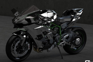 Kawasaki Ninja H2R Super Bike Matte Finish Poster Paper Print - Sports ...