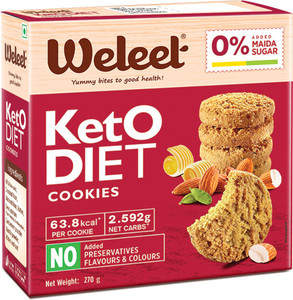 Weleet KetO Diet Digestive Healthy Cookies|0% Maida & Sugar Cookies ...