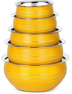 Redific 5 piece yellow color handi (pack of 5) Non-Stick Coated ...