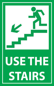 WallDesign Use The Stairs Sign Board 7 in x 11 in For Buildings Offices ...