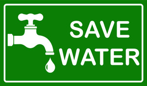 WallDesign Save Water Sign Board 10in x 6in For Restaurant Hotel ...
