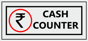 WallDesign Cash Counter Sign Board 14 in x 5.4 in For Bank Hotel ...