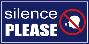 WallDesign Silence Please Sign Board 14in x 7in For Library Reading ...