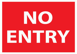 WallDesign No Entry Safety & Warning Sign Board 10In x 7In For ...