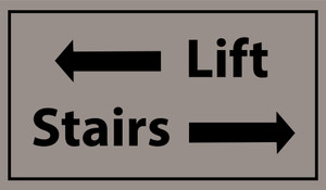 WallDesign "Lift & Stairs" Direction Sun Sign Board Emergency Sign ...
