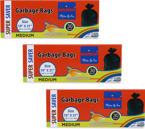 SUVIDHA Super Saver Garbage Bags Medium 19 X 21 Inches Waste(Pack of 3 ...