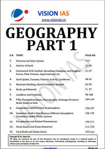 Indian And World Geography GS Paper 1 Notes By Vision IAS For Mains ...