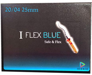 Iconic I FLEX BLUE ROTARY FILES (20/04 size, 25mm) Endodontic Root ...