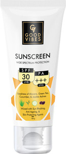 GOOD VIBES Sunscreen - SPF 50 Wide Spectrum Protection Sunscreen with ...