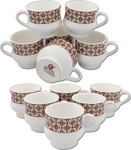 KC Somny Pack of 12 Ceramic Coffee Cup & Tea Cup Set of 12 (AE50R2D ...