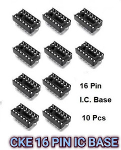 CKE 16 PIN DIP IC SOCKET - BASE CONNECTOR FOR ICS CD 4017( PACK OF 10 ...