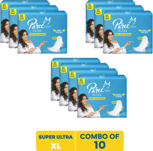 Paree Super Ultra Dry Feel Double Feathers XL Tri-Fold Pads, With ...