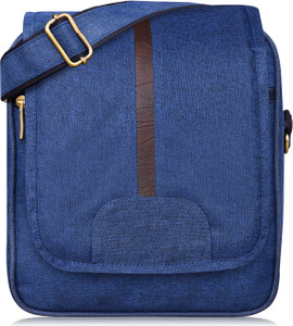 OSWORLD Blue Sling Bag LOREM Blue Stylish Linen Textured Cross Body ...