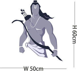 Devil designs 60 cm Lord Ram Wall Stickers ( 60Cm X 50Cm ) Self ...