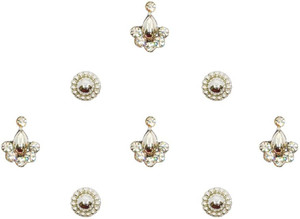 Comet Busters Handcrafted Fancy Silver Bindis (BV1416) Forehead Silver ...